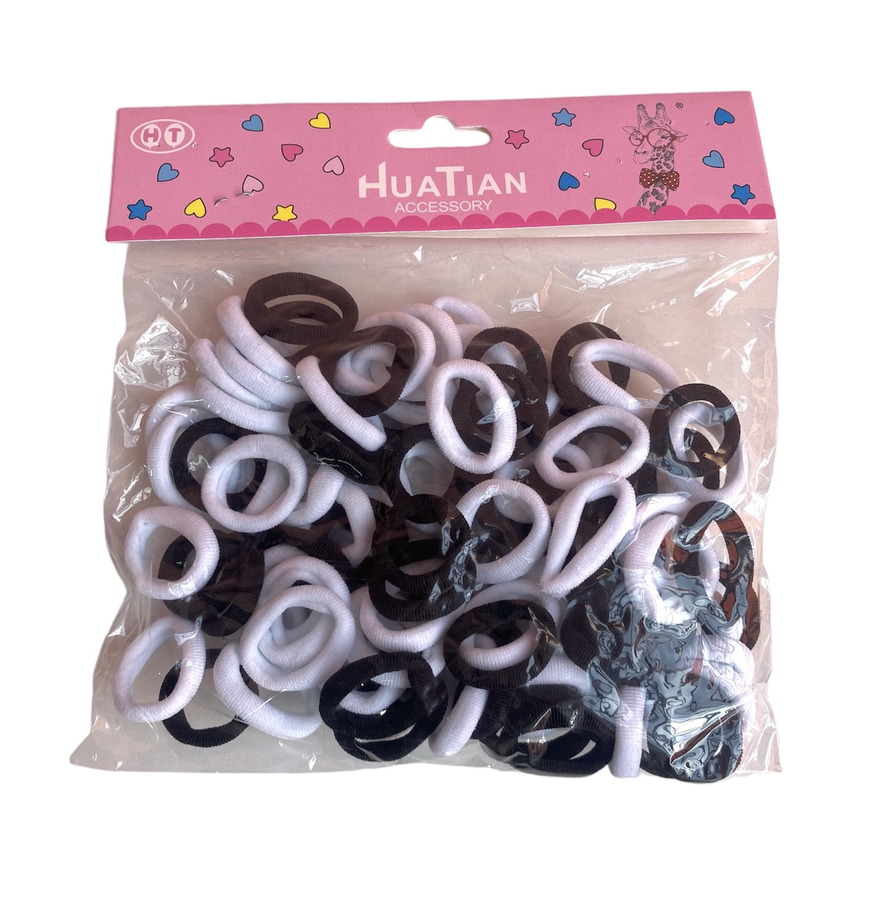 Mini Colitas Blanco y Negro x 100 u – Piedra del sol – Bijouterie